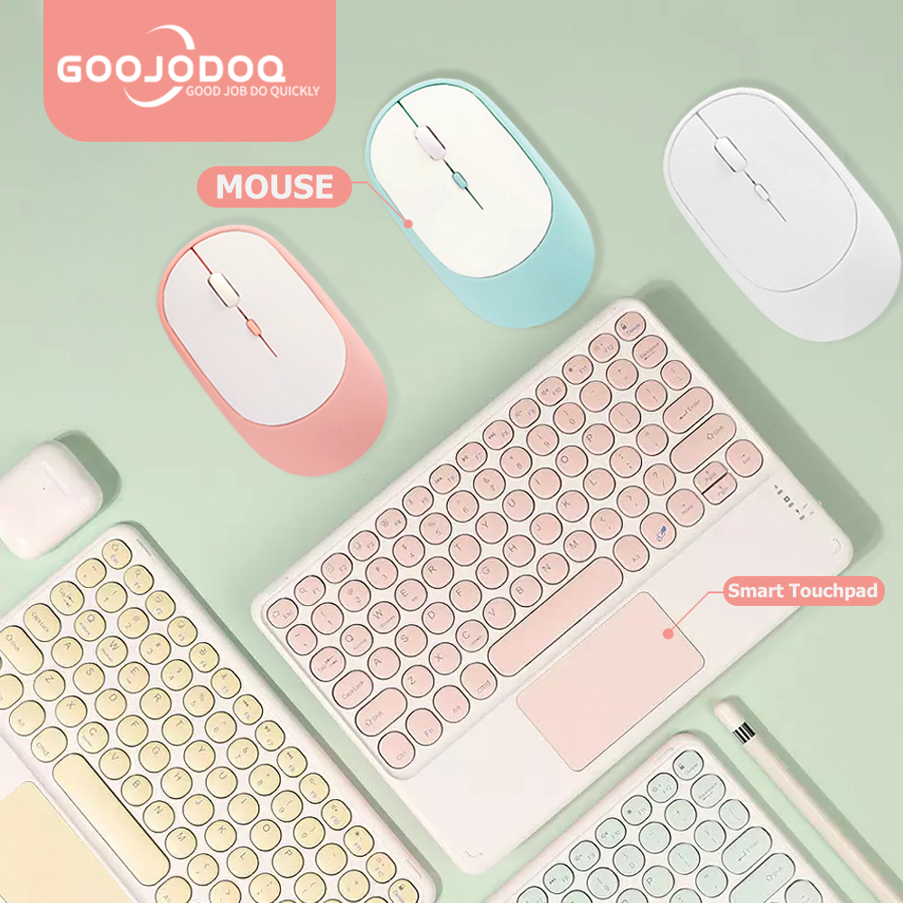 Jual Goojodoq Wireless Bluetooth Keyboard With Touchpad For iPad ...