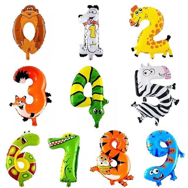 Jual BALON FOIL ANGKA HEWAN / ANIMAL | Shopee Indonesia