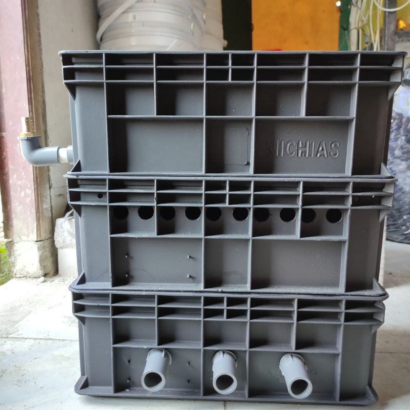 Jual TRICKEL FILTER KOLAM IKAN HITAM Box Filter 3 SUSUN (EMBER BIO ...