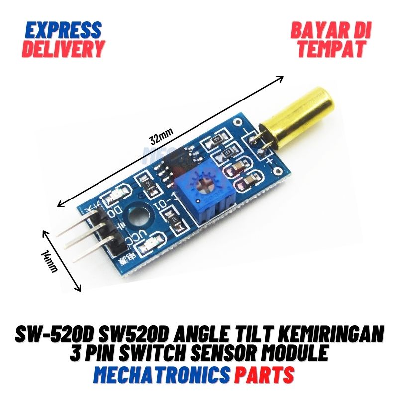 Jual SW 520D SW520D ANGLE TILT KEMIRINGAN 3 PIN SWITCH SENSOR MODULE ...