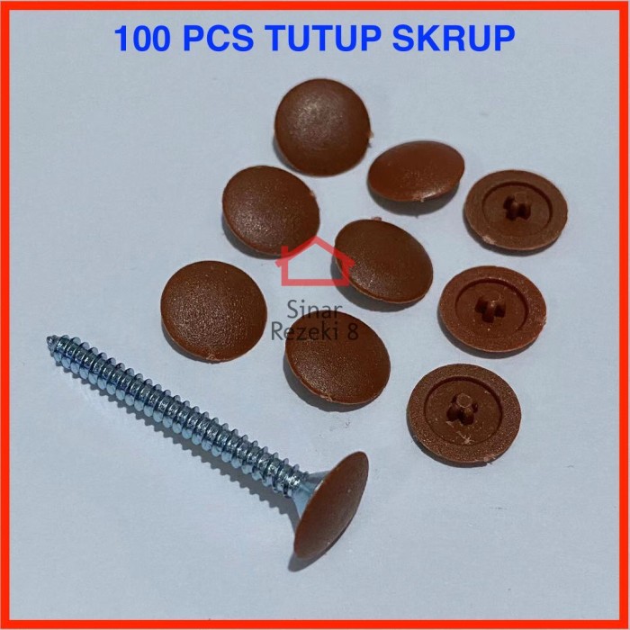 Jual Tutup Skrup Plastik 100 pieces / Cover Dop Cap Hole Sekrup Dop ...
