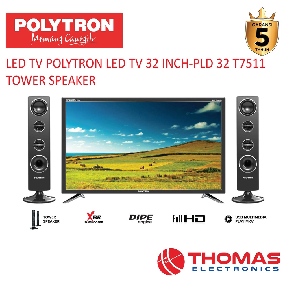 Jual POLYTRON PLD32T7511 TV LED Polytron 32 inch plus Speaker PLD 32 T 7511 Garansi Resmi ...