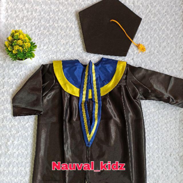 Jual Baju wisuda /seragam toga wisuda anak - dewasa ( Biru kuning ...