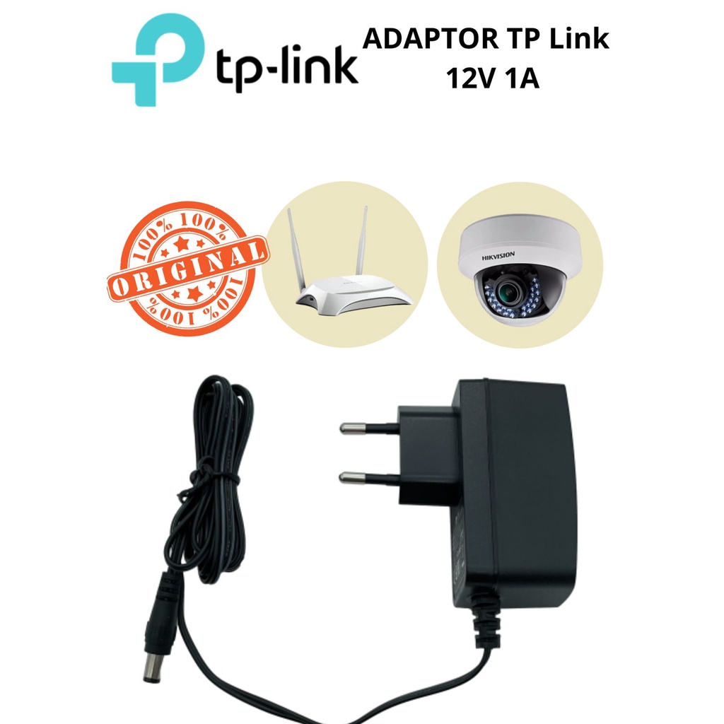 Jual ADAPTOR TP-LINK ORIGINAL 12V 1A MODEL: T120100-2C1 ROUTER/MODEM ...