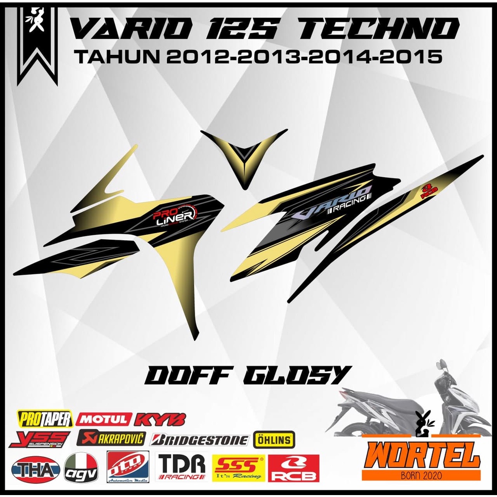 Jual Striping Stiker Lis Decal Motor Vario Techno 125 Racing Keren ...