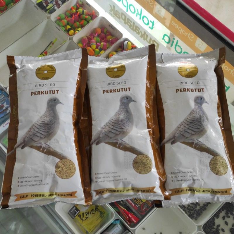 Jual Pakan burung PERKUTUT GOLD COIN isi 250gr | Shopee Indonesia