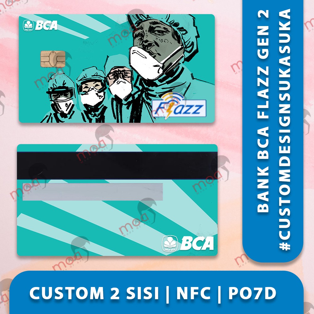 Jual Custom Design Gambar 2 Sisi Kartu Flazz Card BCA Premium GEN 2 2 ...