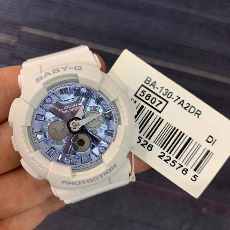 Jual Casio Baby-G BA-130-7A2DR Digital Analog Dial White Resin Strap ...