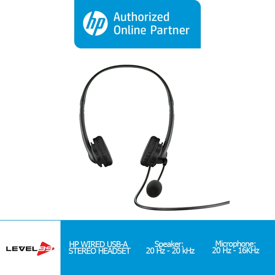 Jual HP WIRED USB-A STEREO HEADSET (428H5AA) | Shopee Indonesia