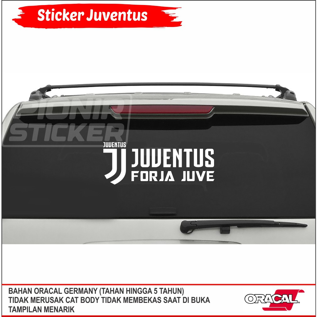 Jual Stiker Mobil Logo Baru Juventus Forza Juve Cutting Sticker Mobil ...