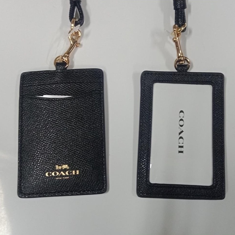 Jual Name Tag Coach Lanyard Id Card Case in Signature - 100% Original ...