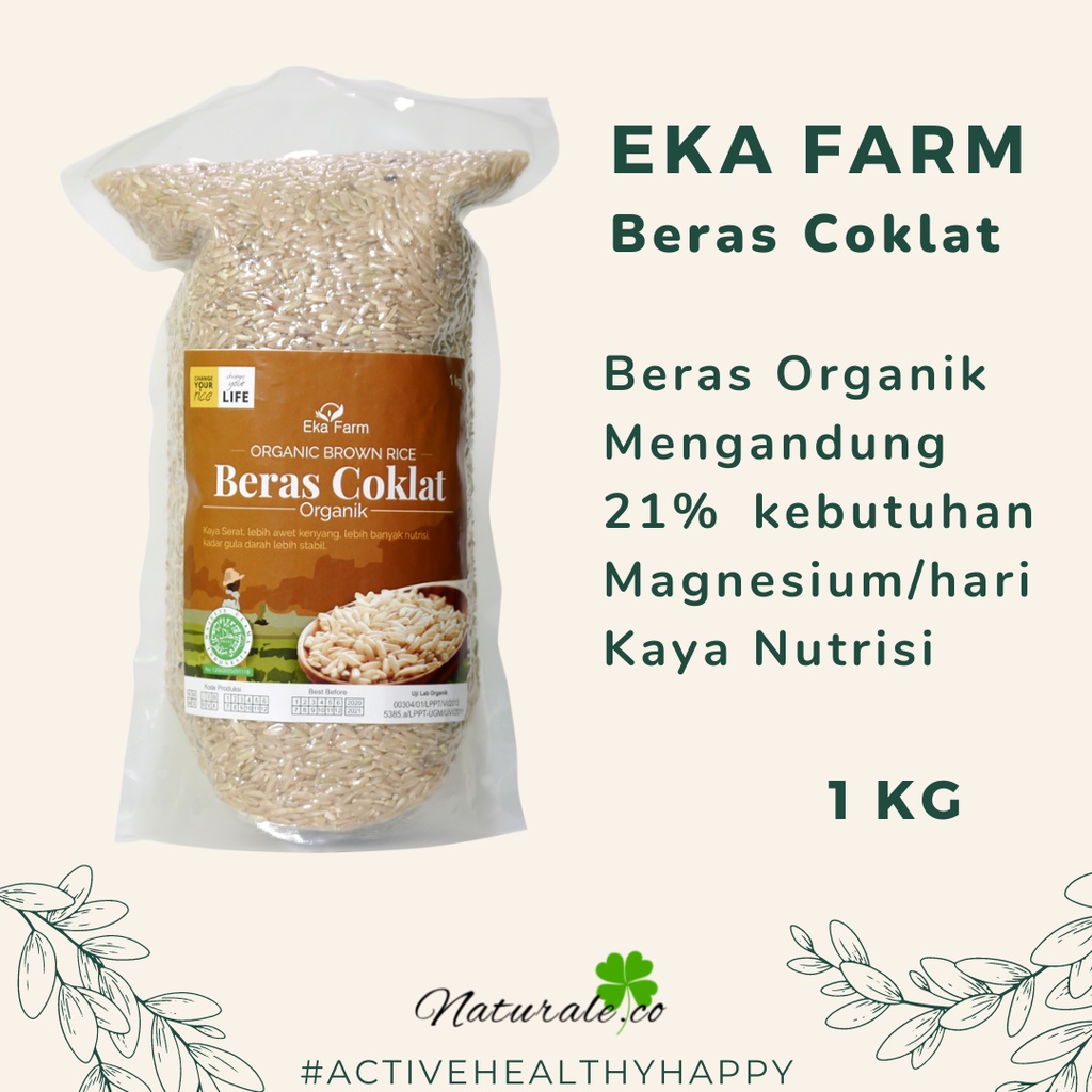 Jual Eka Farm Beras Coklat Organik - Kaya Vitamin dan Zat Gizi Lengkap - Semarang - Kemasan ...