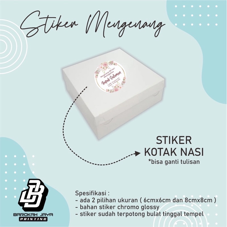 Jual STIKER MENGENANG STIKER KOTAK NASI STIKER KOTAK JAJAN | Shopee ...