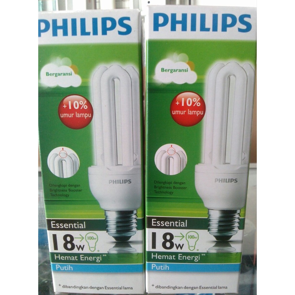 Jual lampu philips essential esential 18w 18watt 18 w 18 watt philip original | Shopee Indonesia