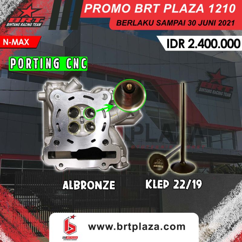 Jual HEAD NMAX DAN AEROX VIXION OLD BRT KLEP 2219 FREE PORTING CNC ...