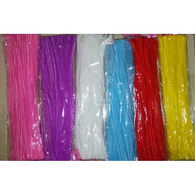 Jual [per 100pcs] Kawat bulu mercy / pipe cleaner / kawat bludru 6mm ...
