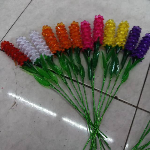 Jual Bunga akrilik Lavender manik manik akrilik | Shopee Indonesia