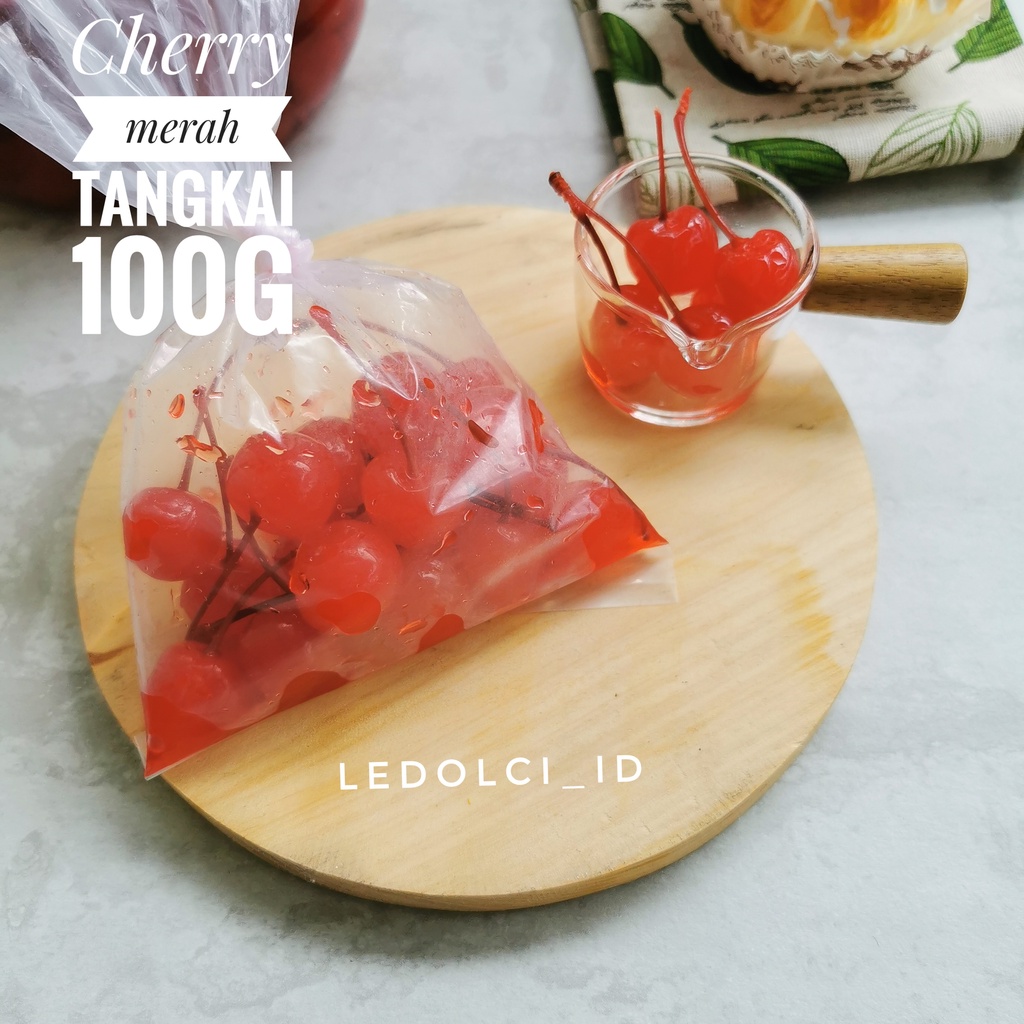 Jual CHERRY MERAH TANGKAI CERI MERAH TANGKAI MARASCHINO 100 GRAM ...