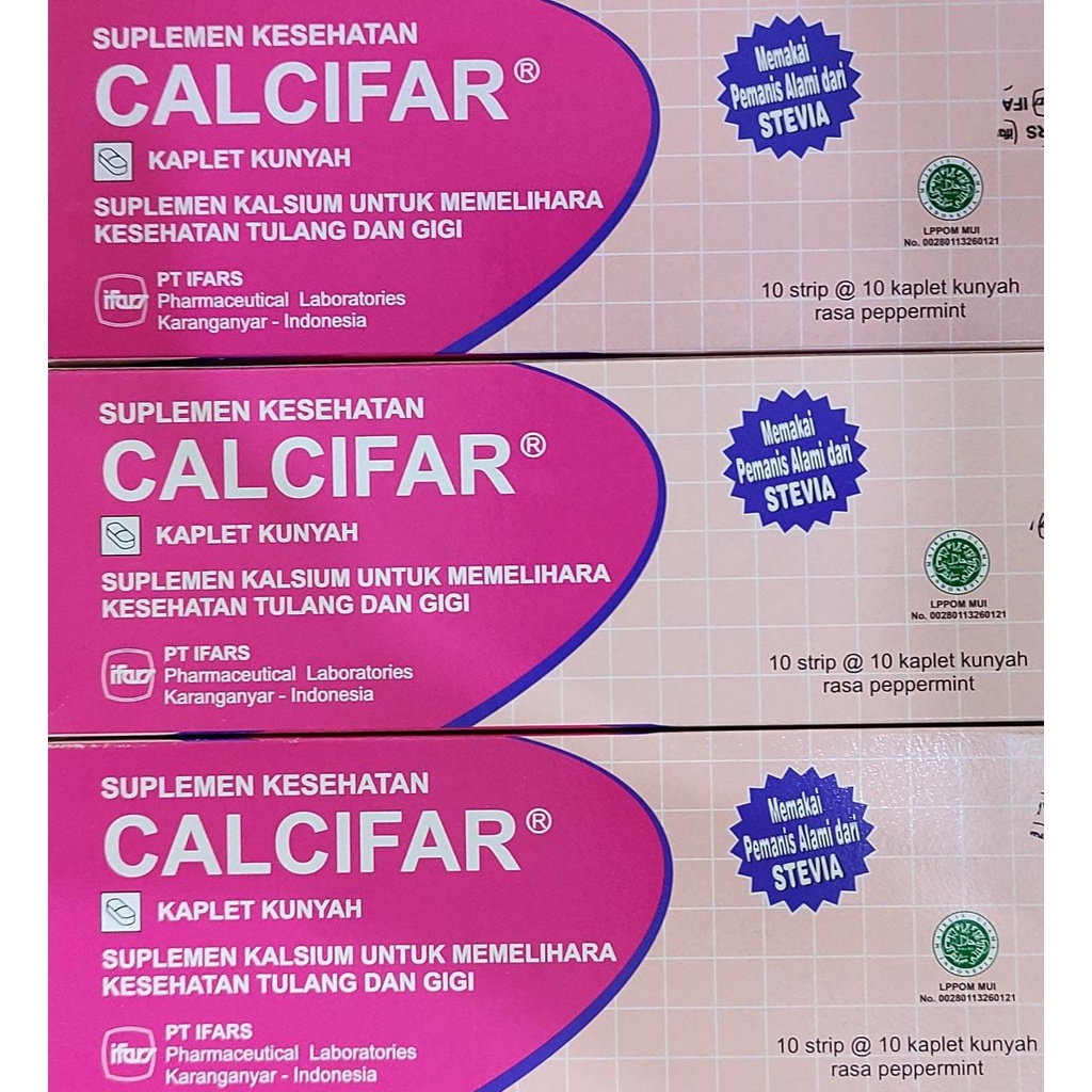 Jual Calcifar 100 Kaplet / Suplemen Tulang / Kalsium / Kesehatan Tulang ...