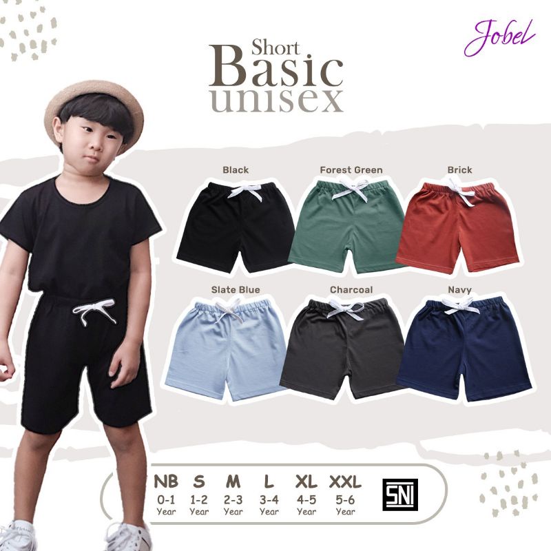 Jual Kazel Jobel Basic Short Unisex Edition 1-6 tahun | Shopee Indonesia
