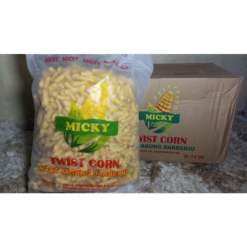 Jual TWIST CORN MICKY DUS 2kg | Shopee Indonesia