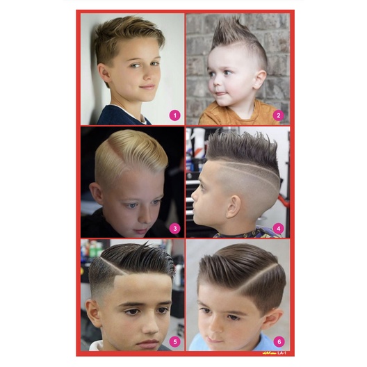 Jual Gambar Poster Model Rambut Salon / Barbershop Laki Laki Anak ...