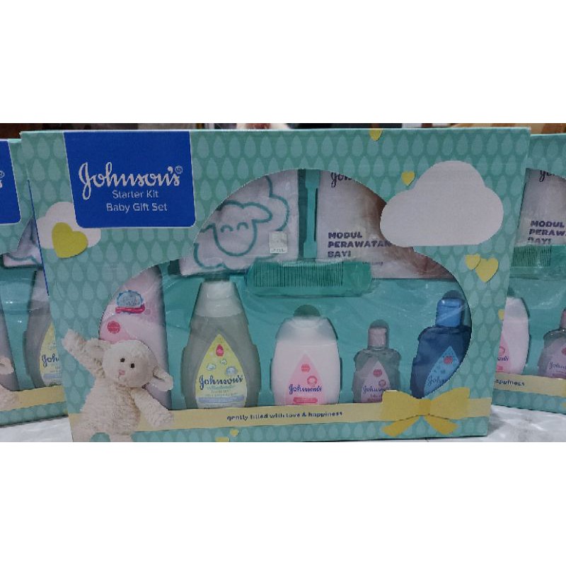 Jual johnsons baby starter kit gift box dan shower gift set | Shopee ...