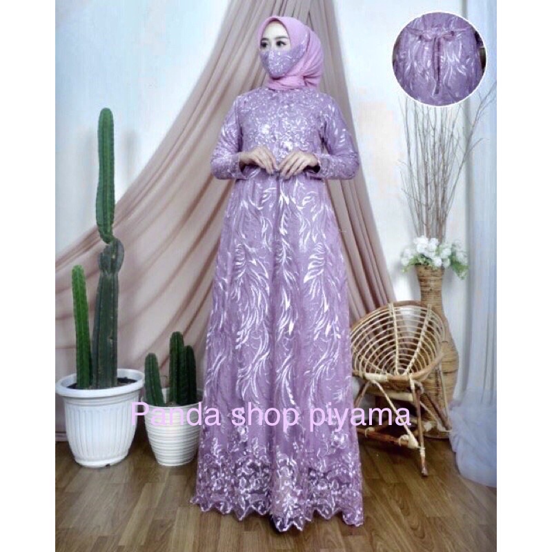 Jual Gamis Busui Namiratile Full Brukat Mutiarasize S Mlxlxxl3ldress Kondangangamis