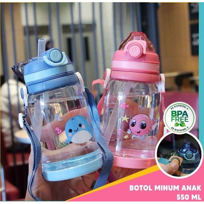Jual BOTOL MINUM ANAK KARAKTER BINATANG LAUT 2667 BOTOL TALI PANJANG ...