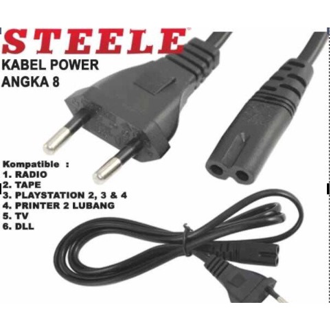 Jual Kabel Power/Kabel Radio/Kabel Angka 8 | Shopee Indonesia