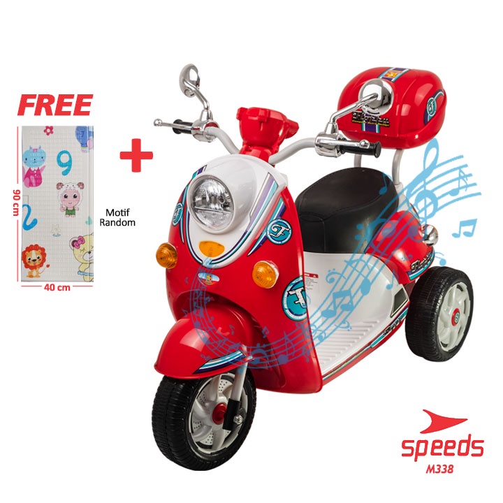 Jual Motor Aki SPEEDS Mainan Motor-Motoran Sepeda Motor Aki Model Vespa ...