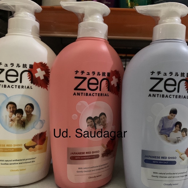 Jual Zen Sabun Mandi Cair Antibakterial Body Wash Botol Pump 500ml | Shopee Indonesia