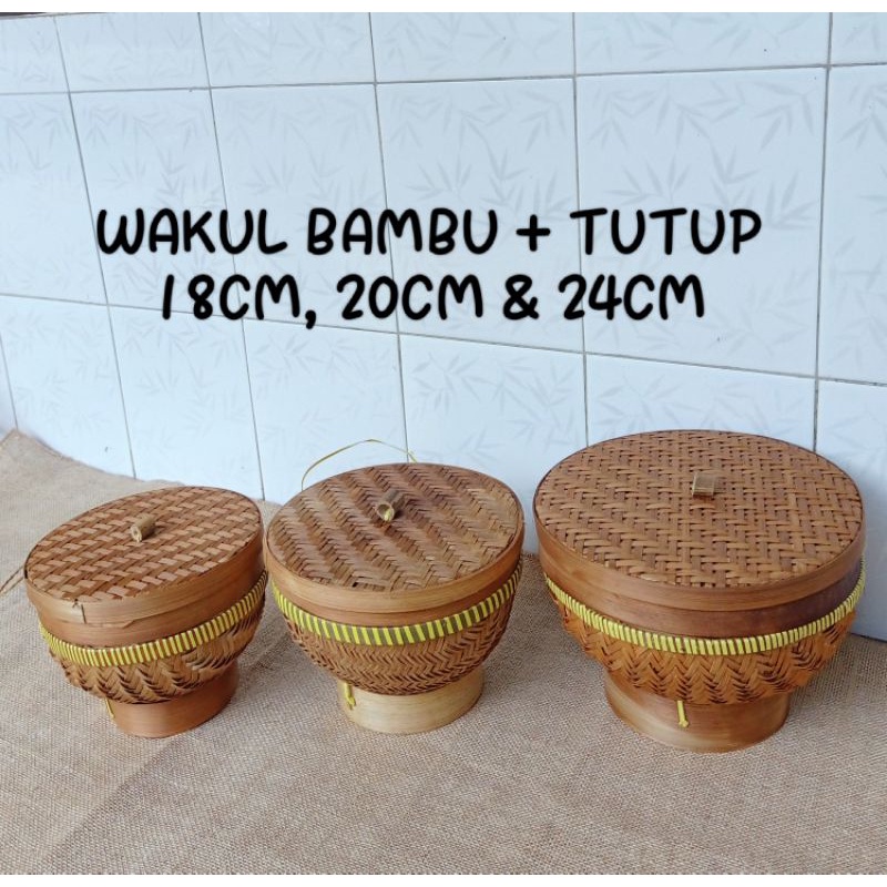 Jual WAKUL BAMBU + TUTUP WAKUL TRADISIONAL | Shopee Indonesia