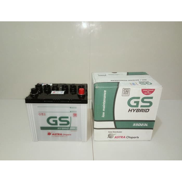 Jual AKI MOBIL MAZDA 2 GS ASTRA HYBRID / BASAH 55D23L 12V/60AH | Shopee ...