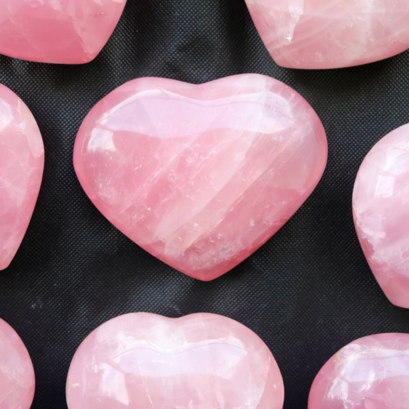 Jual Rose Quartz Crystal Heart / Hearts Hati Love Pink Kristal Crystals ...