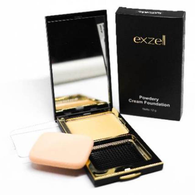 Jual exzell powdery cream foundation 12g | Shopee Indonesia