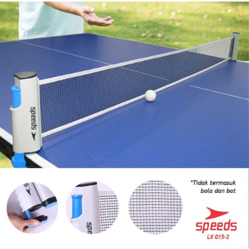 Jual SPEEDS Net Jaring Pingpong Tenis Meja Tiang Tarik Portable 160cm LX 015-2 | Shopee Indonesia