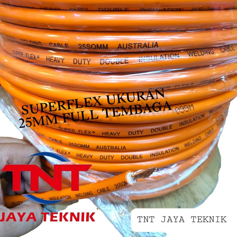 Jual KABEL LAS SUPERFLEX AUSTRALIA 25MM FULL TEMBAGA / SUPER FLEX 25 MM ...
