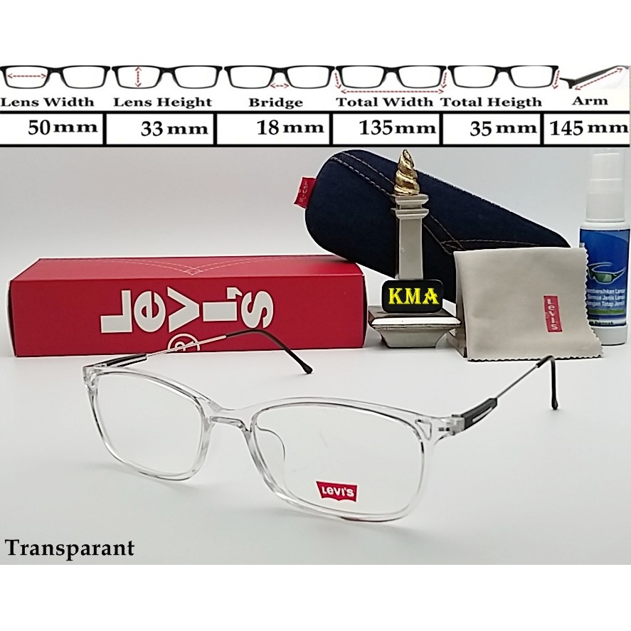 Jual frame kacamata lensa minus levis kacamata levis frame korea kotak ...