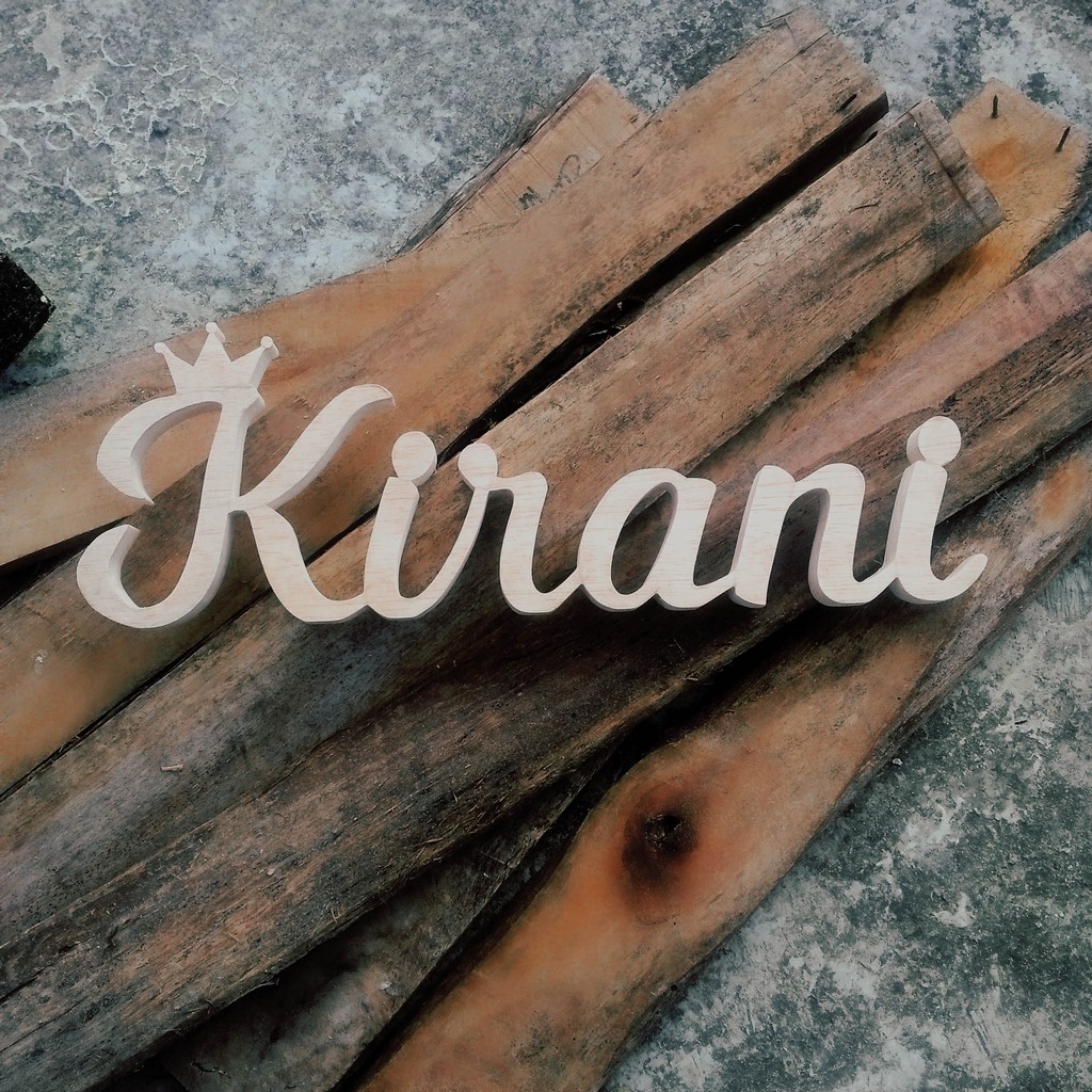 Jual wooden name / huruf kayu / ukiran nama kayu logo toko / kayu nama ...