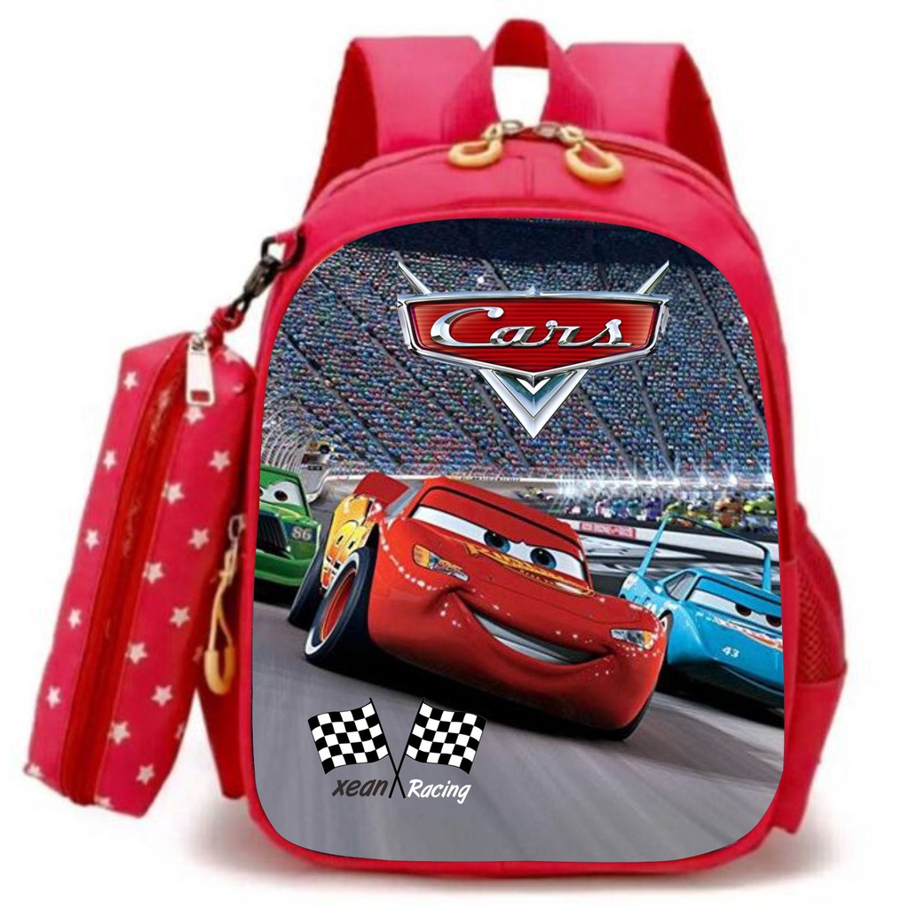 Jual Tas Ransel Sekolah Anak Karakter CARS Lightning McQueen Gratis ...