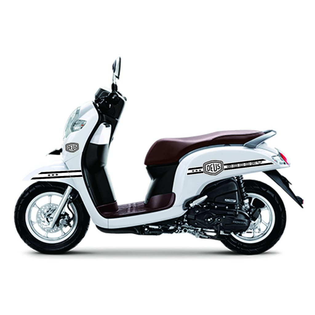 Jual STRIPING VARIASI HONDA SCOOPY NEW 2016-2021 MOTIF DEUS HITAM PUTIH ...