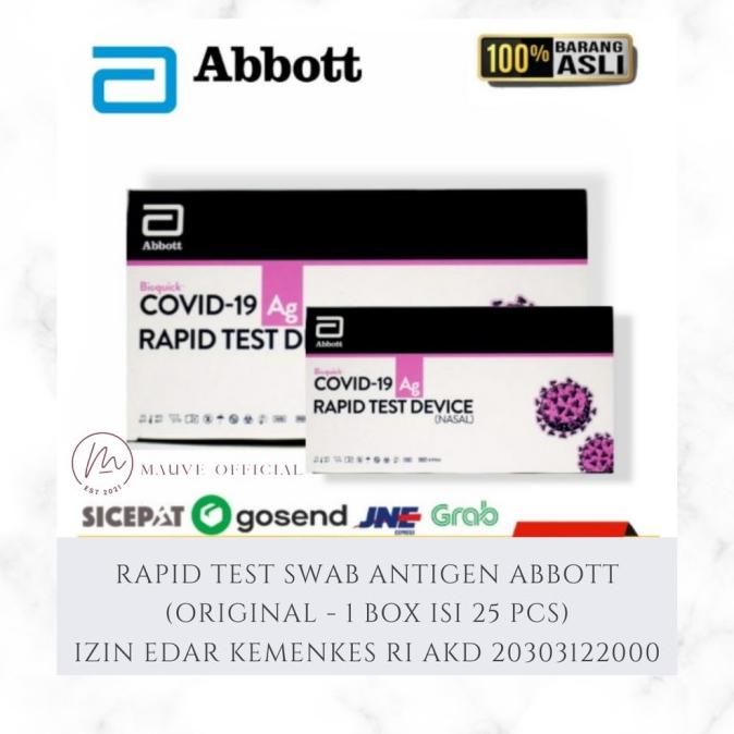 Jual Ready Abbott Swab Panbio Bioquick Antigen Test 25 Set Original ...