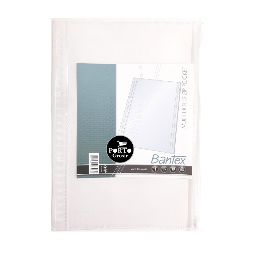 Jual Bantex Zipper Pocket A5 Kantong Sisipan Binder 20 Holes Lubang ...