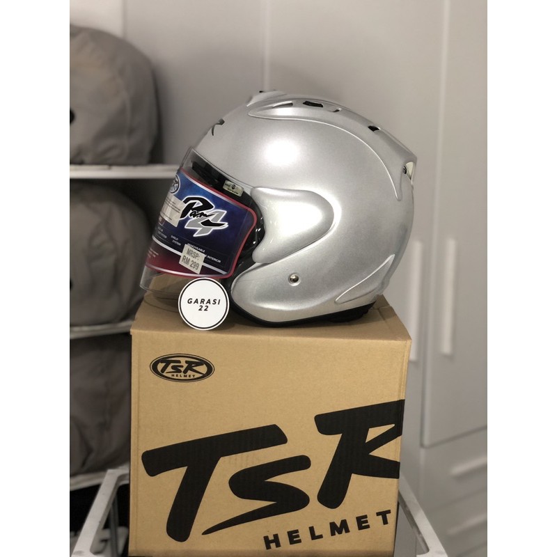 Jual HELM TSR RAM4 SILVER | Shopee Indonesia