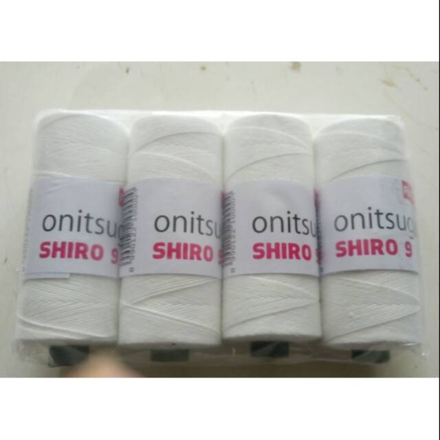 Jual Benang rajut jala/benang rajut taplak Onitsuga Shiro 9 | Shopee ...