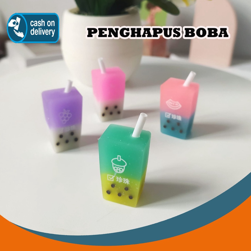 Jual PENGHAPUS BOBA BUBBLE TEA MILK TEA LUCU STIP ERASER MINUMAN ...