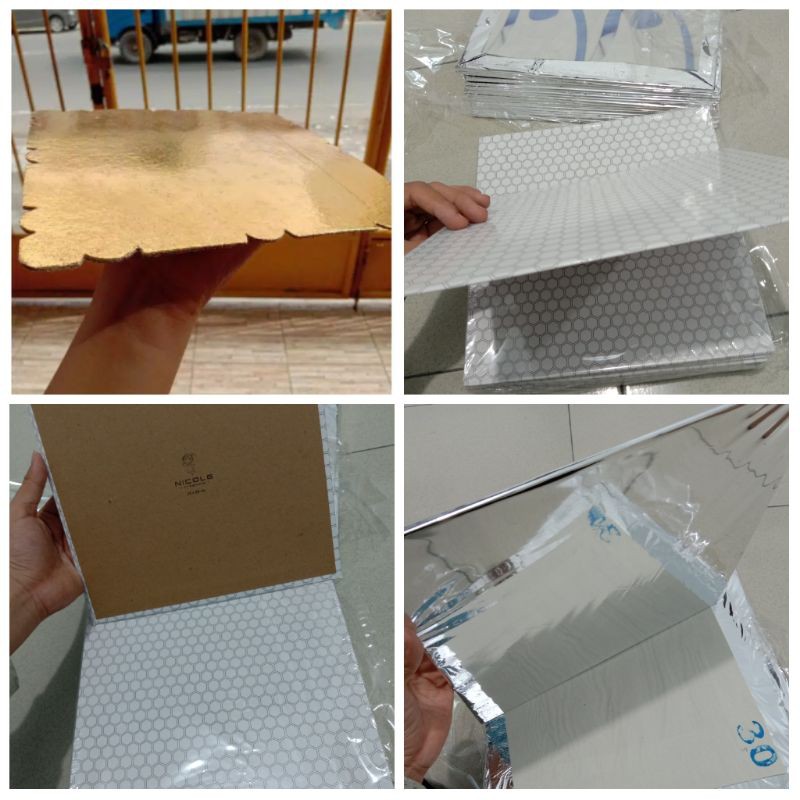 Jual ALAS TATAKAN KUE ALAS CAKE PERSEGI EMAS GOLD PUTIH SILVER UKURAN ...