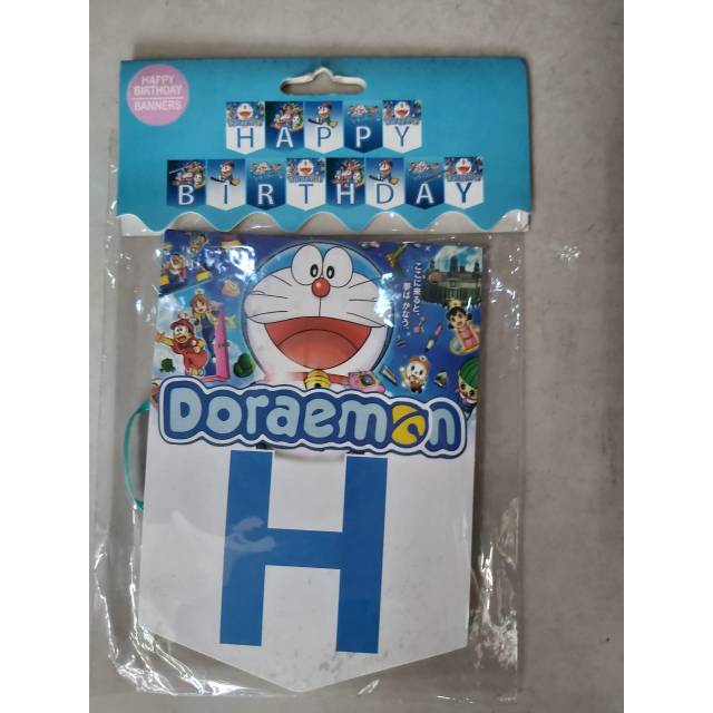 Jual BANNER FLAG HAPPY BIRTHDAY KARAKTER DORAEMON | Shopee Indonesia