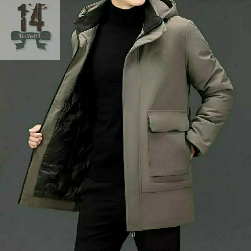 Jual jaket long coat pria musim dingin waterproof Outdoor gaya eropa ...